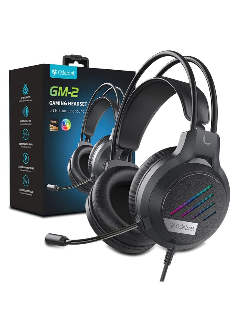 GM-2 Overhead Wired Gaming Headset | Stereo Bass & LED | Zentech ...