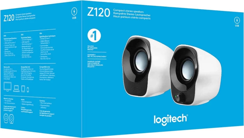 Logitech Compact Stereo Z120 USB Powered Speakers – Zentech Electronics ...